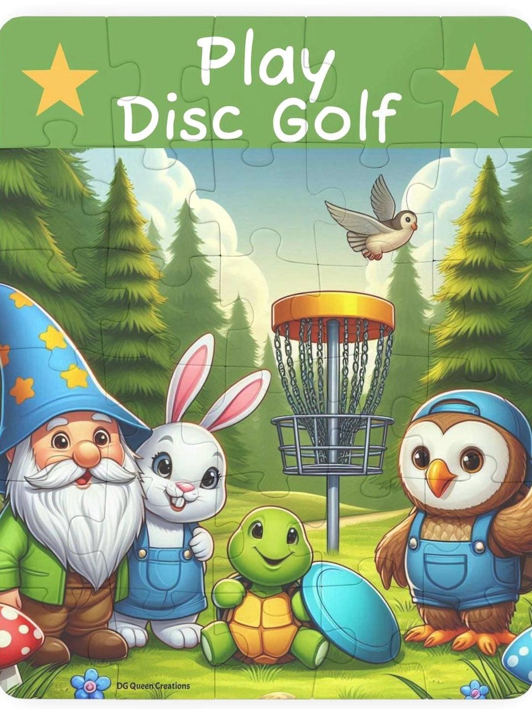 Cute Kids' Disc Golf Puzzle, 30-piece, Play Disc Golf, Family Puzzle ...