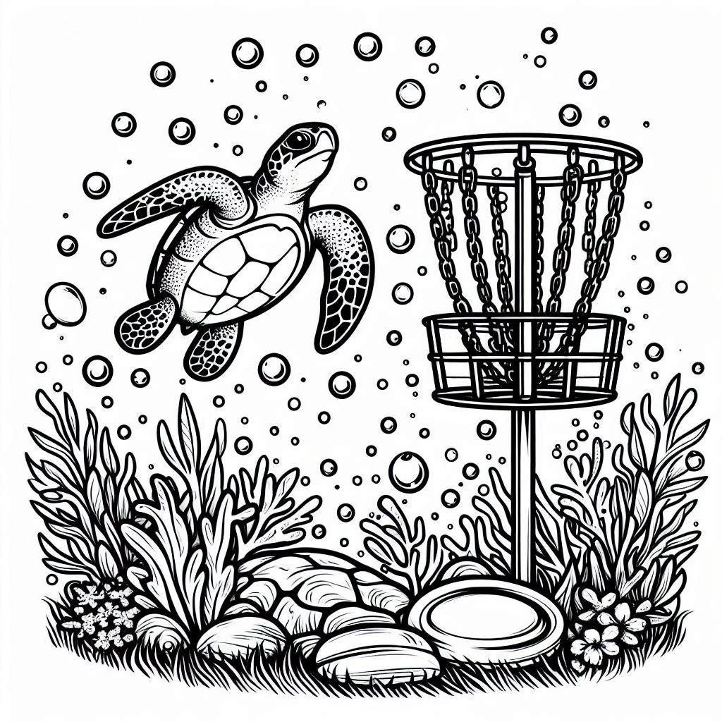 12 Underwater Adventure DISC GOLF Coloring Pages for Kids and Adults ...