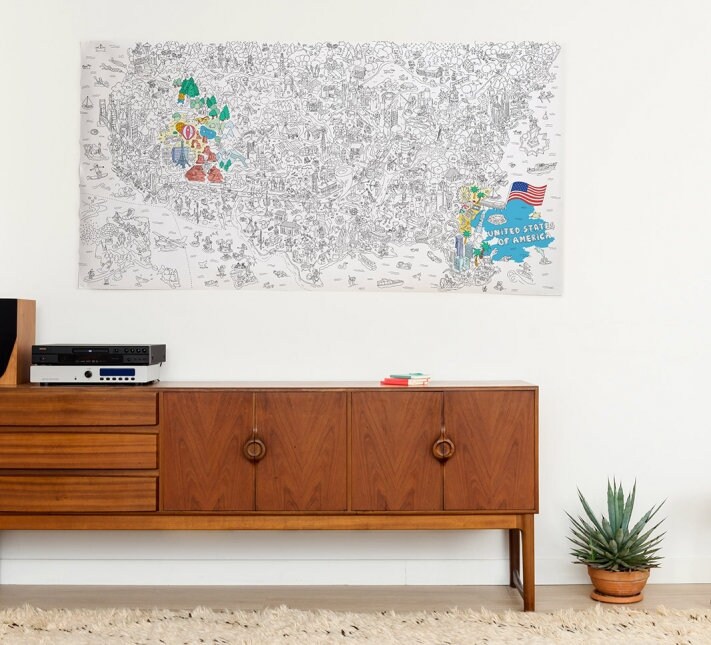 OMY Coloring XXL Poster Roll USA 6'x3' - Etsy