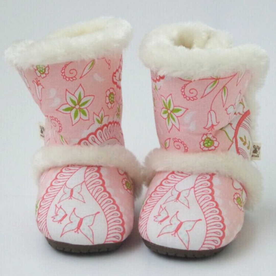 Butterfly Paisley Toddler Snow Boots, Fleece Lined Winter Booties - Etsy