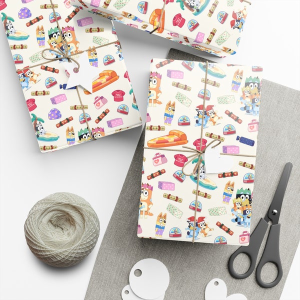 Bluey Christmas Wrapping Paper Roll - Etsy