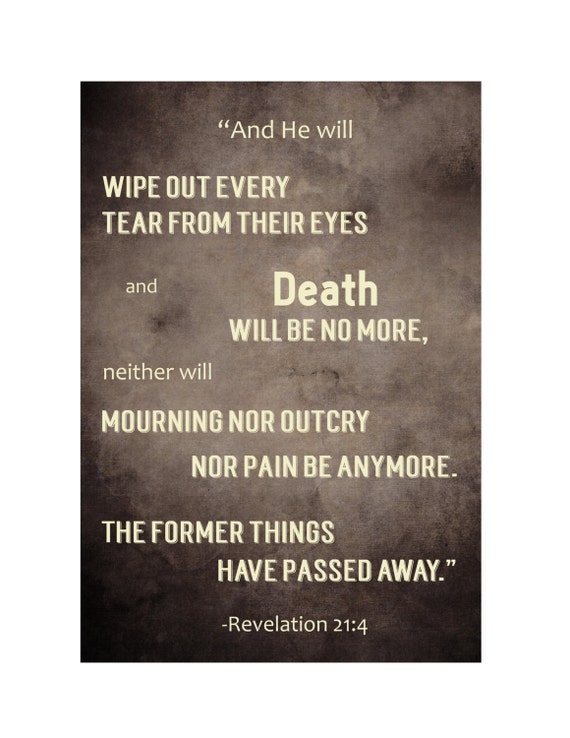 Revelation 21:4 Greeting Card Instant Download Death Will | Etsy