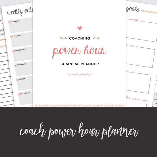 Coach Power Hour Planner Coach Action Hour Tracker Action | Etsy