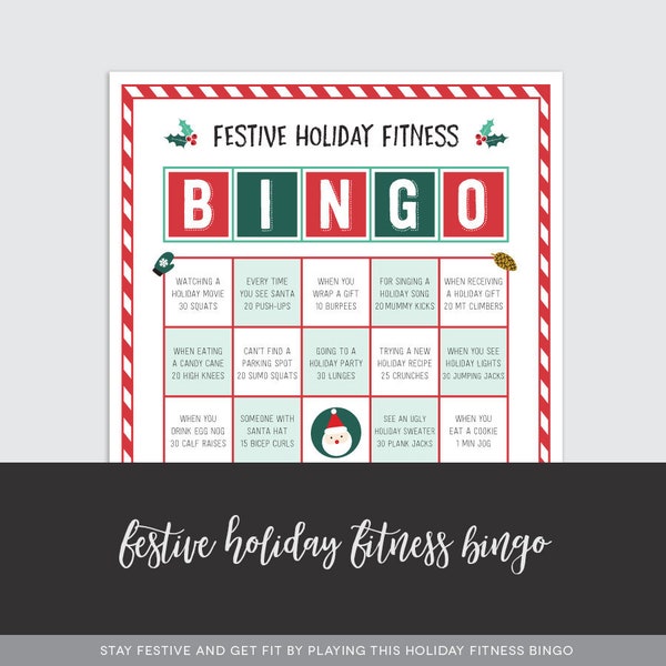 Fitness Bingo - Etsy