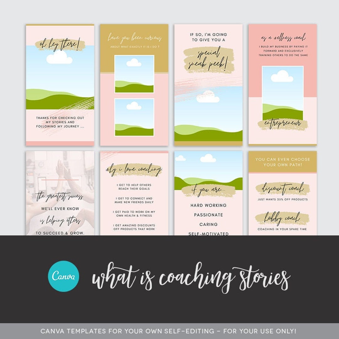 CANVA What is Coaching Stories - Coach Story Images - Coaching Sneak ...