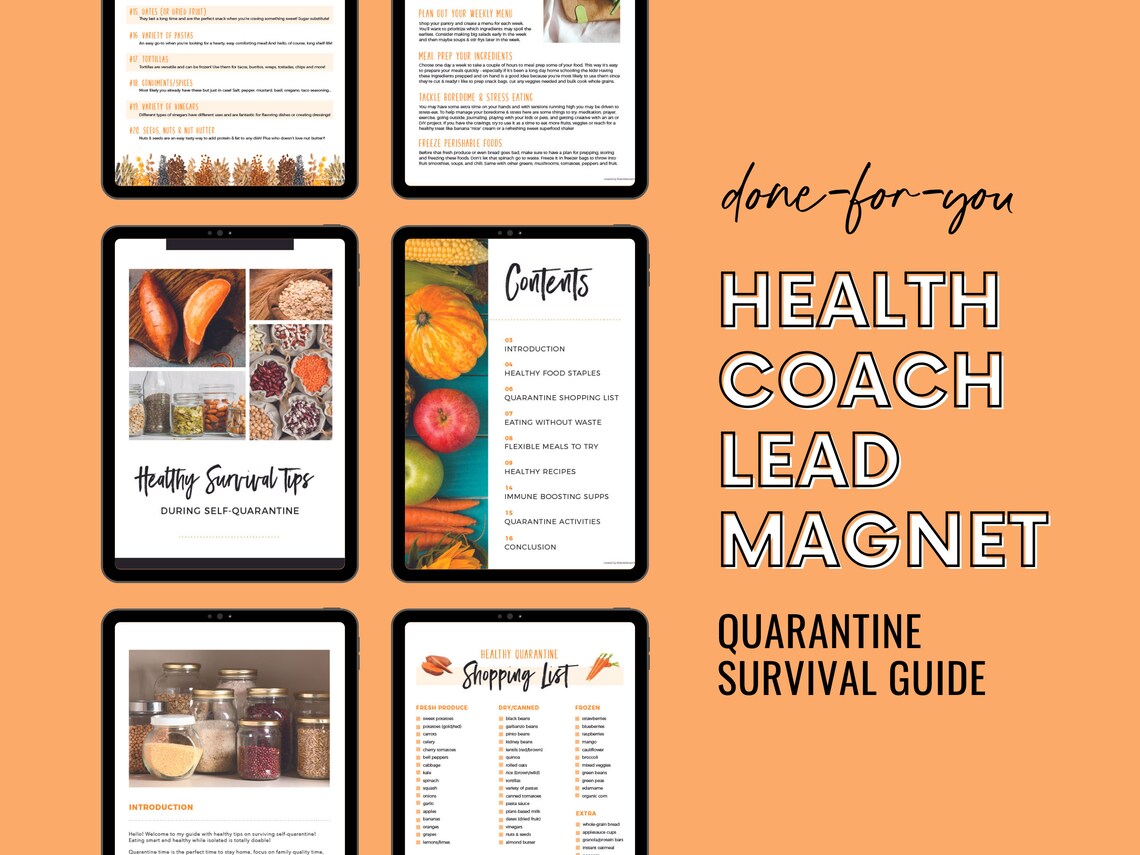 Healthy Quarantine Survival Tips Healthy Food Staples - Etsy