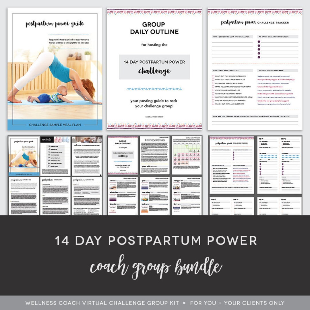 Coach Group Bundle : 14 Day Postpartum Power Challenge - Postpartum ...