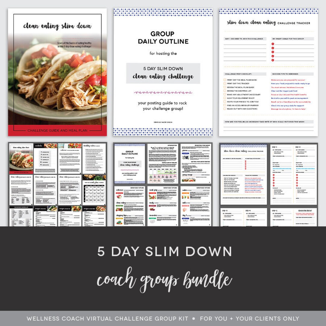 Coach Group Bundle : 5 Day Slim Down Challenge - Whole Foods Meal Plan ...