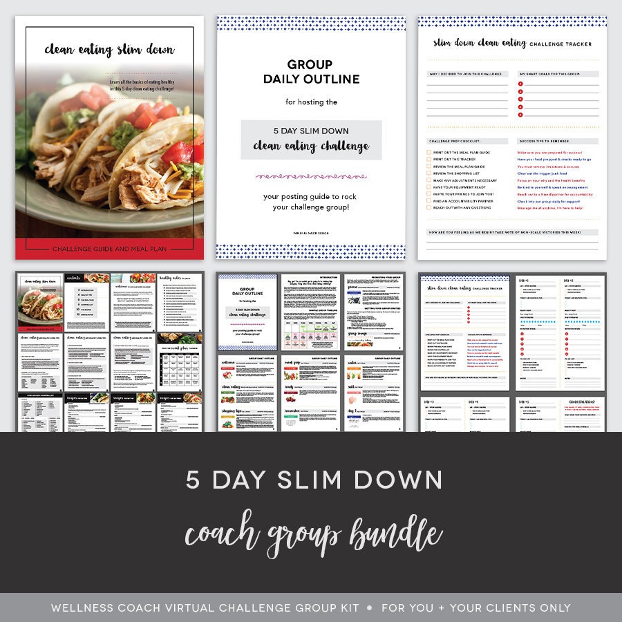 Coach Group Bundle : 5 Day Slim Down Challenge - Whole Foods Meal Plan ...