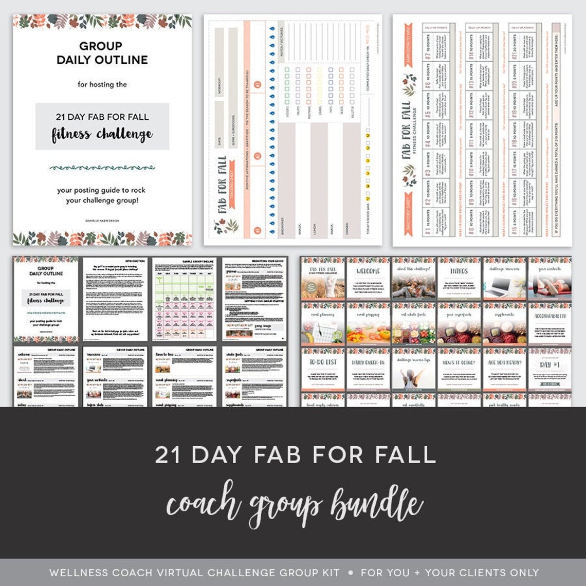 Coach Group Bundle : 21 Day Fab for Fall Challenge Group | Etsy