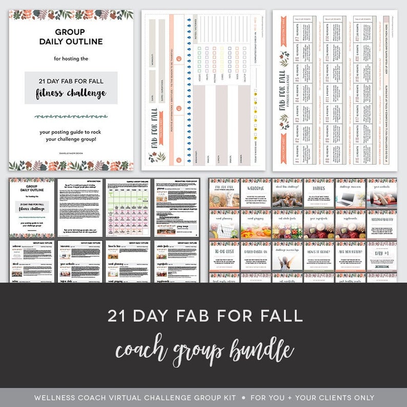 Coach Group Bundle : 21 Day Fab for Fall - Challenge Group - Fall ...