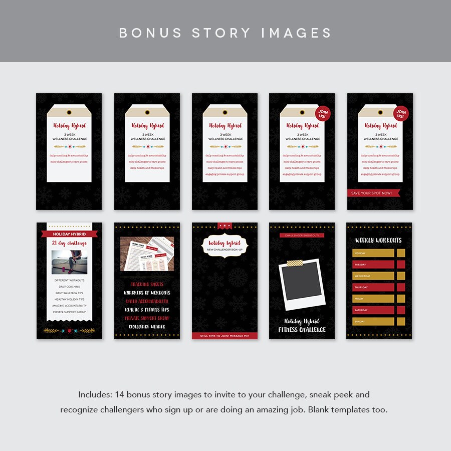 Coach Group Bundle : 21 Day Holiday Hybrid Fitness Challenge | Etsy