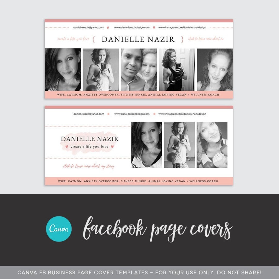 CANVA Matte Rose Gold Facebook Covers Coach Facebook Cover Template ...