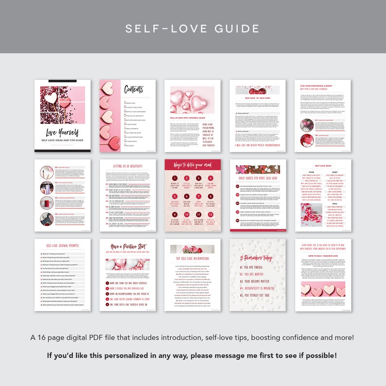 Love Yourself Self-love Guide Self-love Tips Love Yourself | Etsy