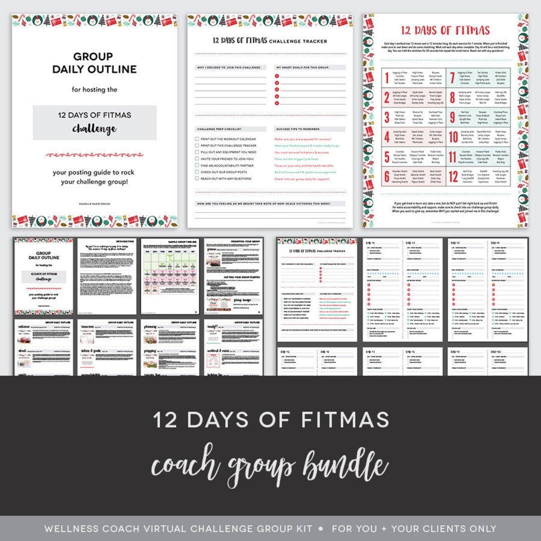 Coach Group Bundle : 12 Days of Fitmas Challenge - Holiday Fit ...