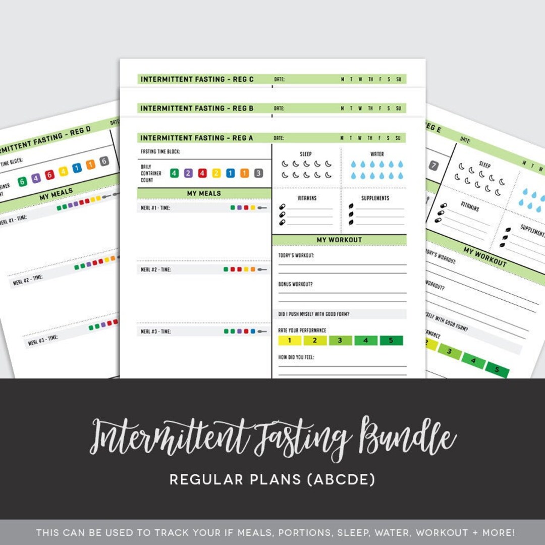 Intermittent Fasting Portion Control Regular Bundle - Container ...