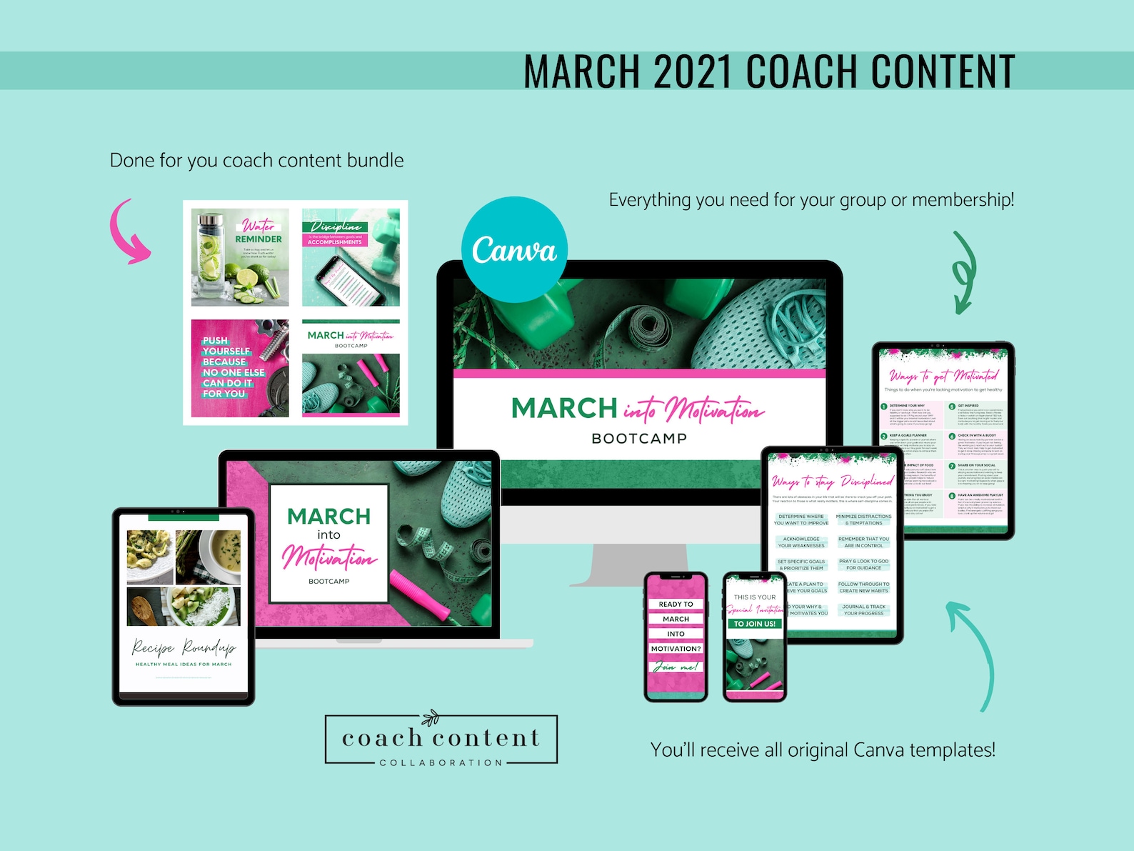 March 2021 Challenge March Into Motivation Challenge Group - Etsy