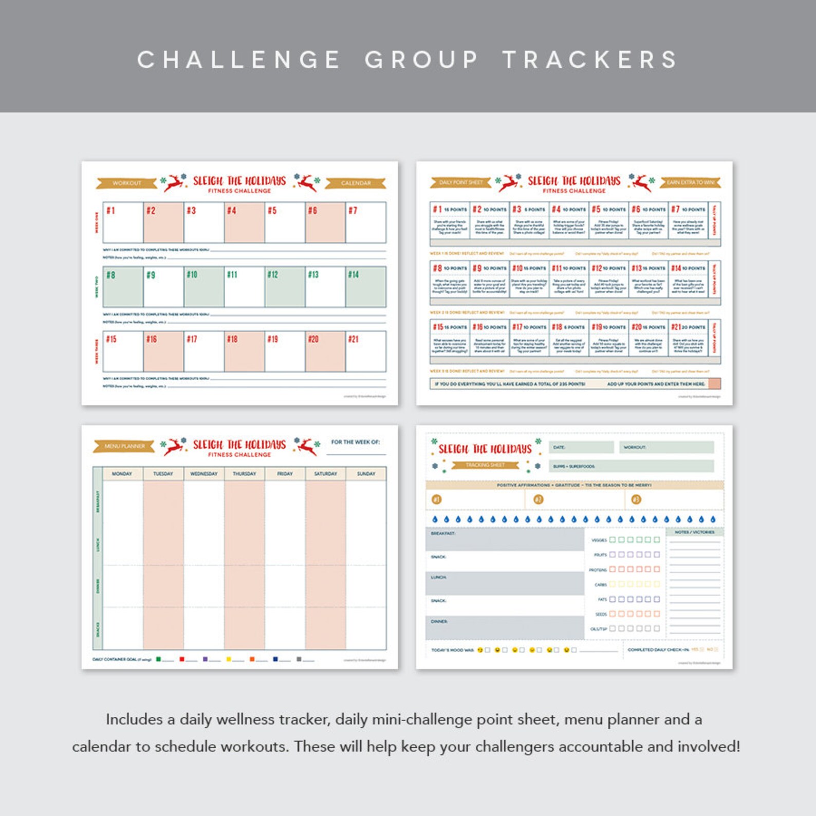 Coach Group Bundle : 21 Day Sleigh the Holidays Challenge - Etsy