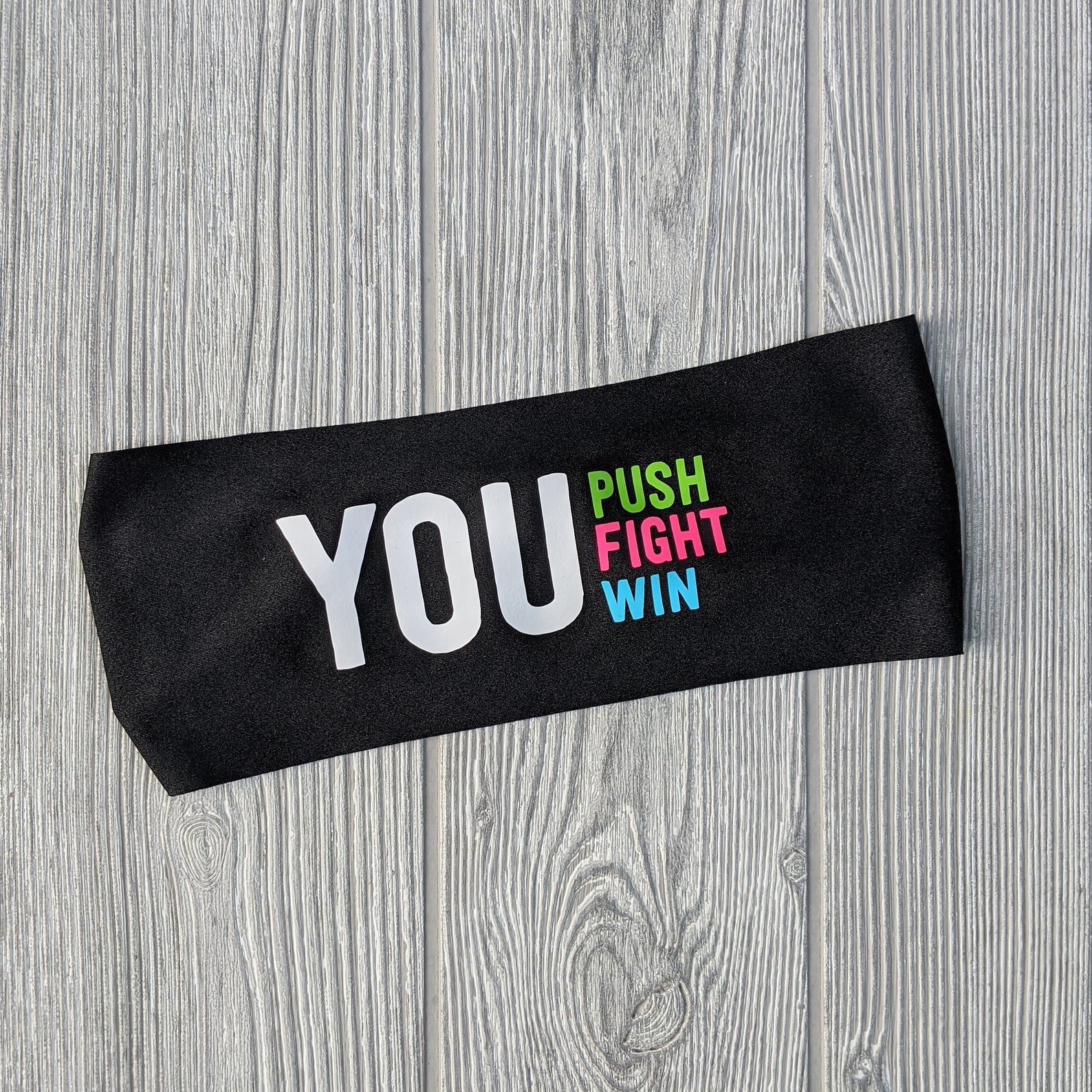 You Push You Fight You Win Headband YOU Push Fight Win | Etsy