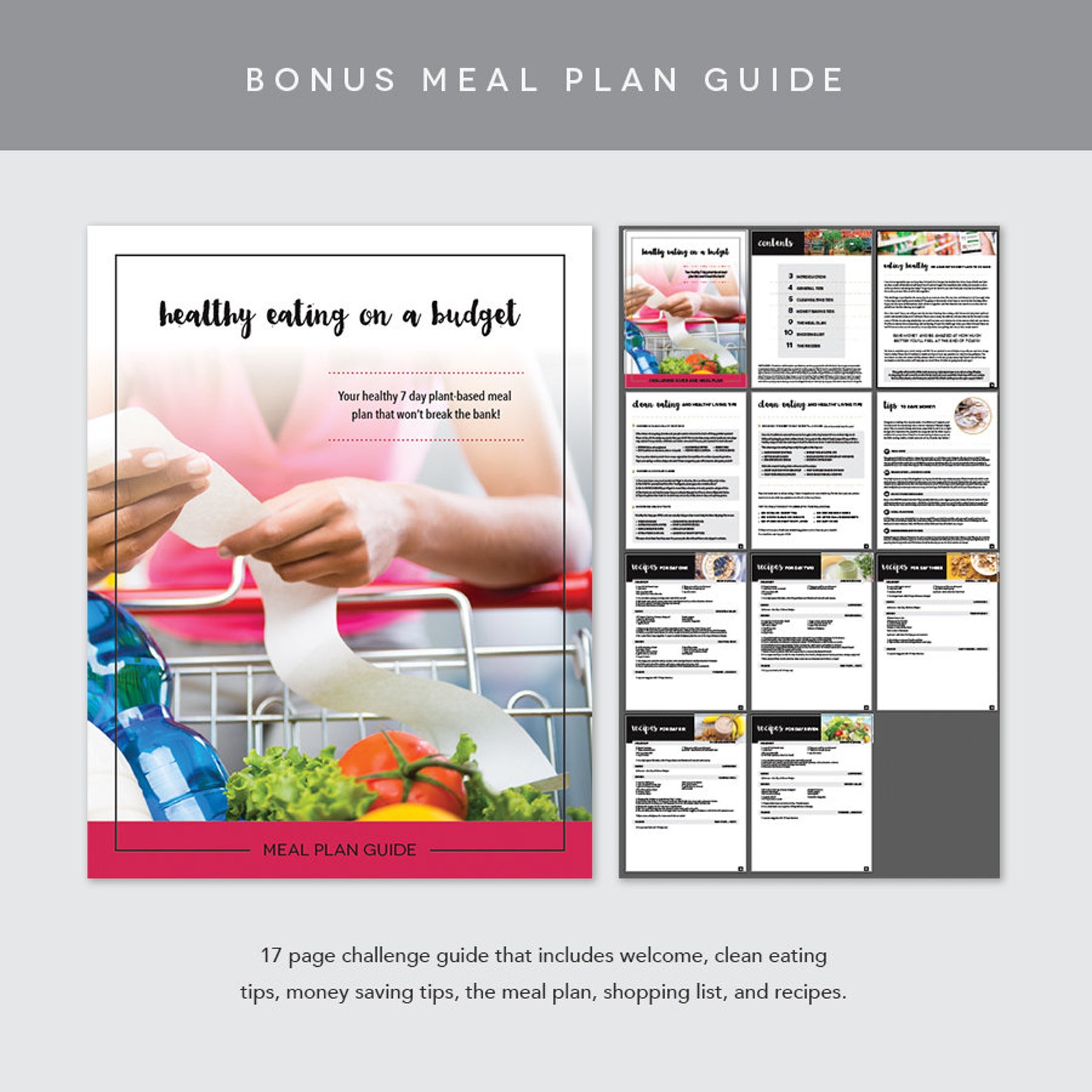 Coach Group Bundle : 7 Day Healthy Eating on a Budget - Budget Meal ...
