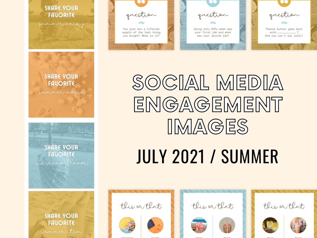 July Engagement Images, July Images, July Engagement Questions, July ...