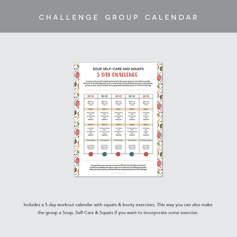 Coach Group Bundle : 5 Day Soup & Self-care Challenge - Healthy Soups ...