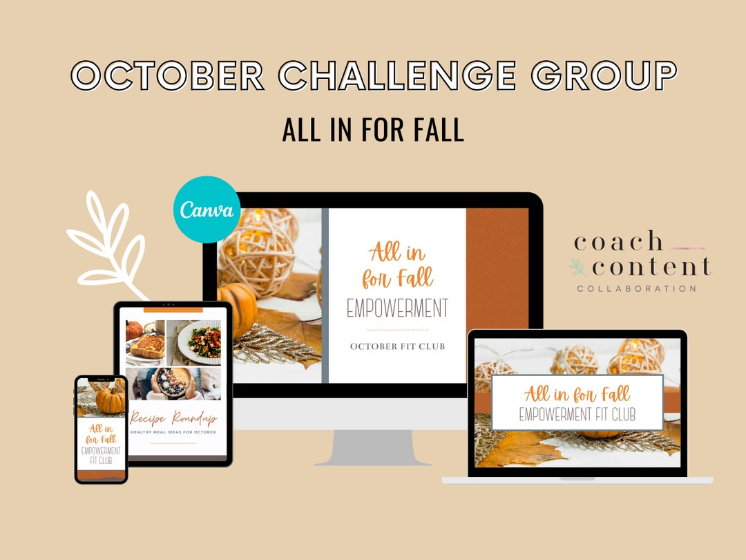 October 2020 Challenge, All in for Fall Empowerment Fit Club, Fall ...