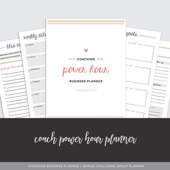 Coach Power Hour Planner Coach Action Hour Tracker Action | Etsy