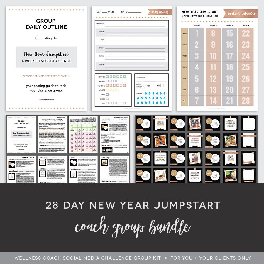 Coach Group Bundle : 28 Day New Year Jumpstart Challenge New - Etsy