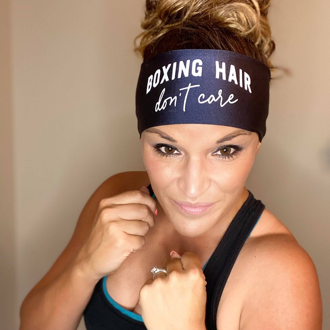 Boxing Hair Don't Care Headband Boxing Headband - Etsy