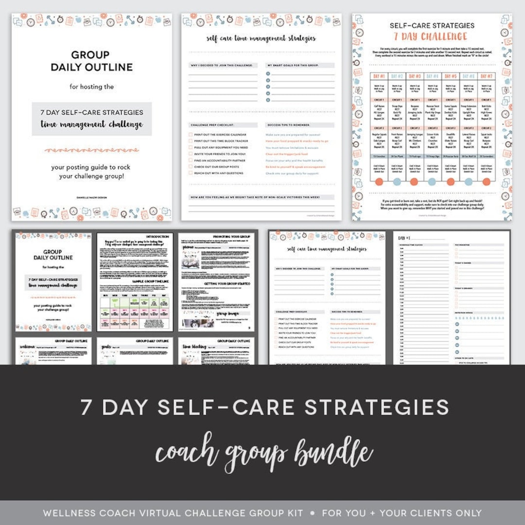 Coach Group Bundle : 7 Day Self-care Strategies Challenge Challenge ...