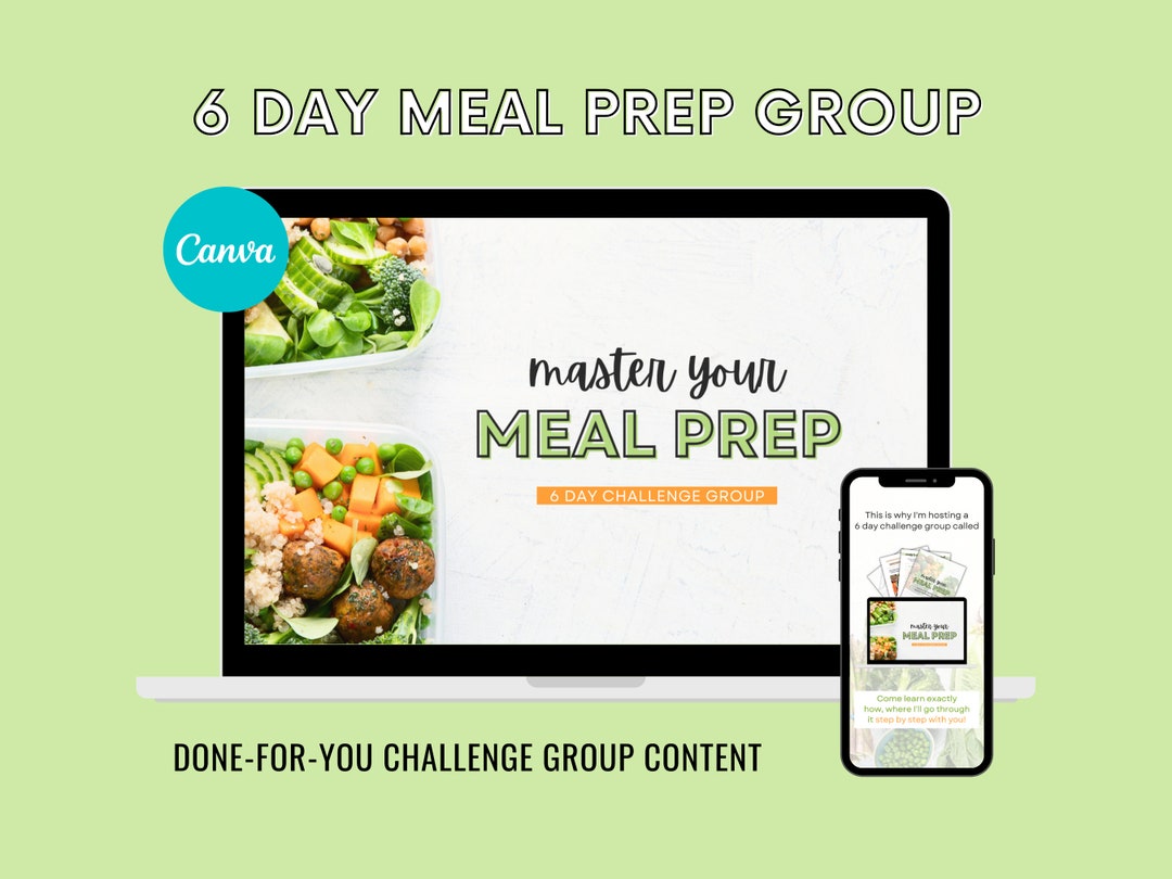6 Day Master Your Meal Prep, Meal Prepping Challenge Done for You, Meal ...