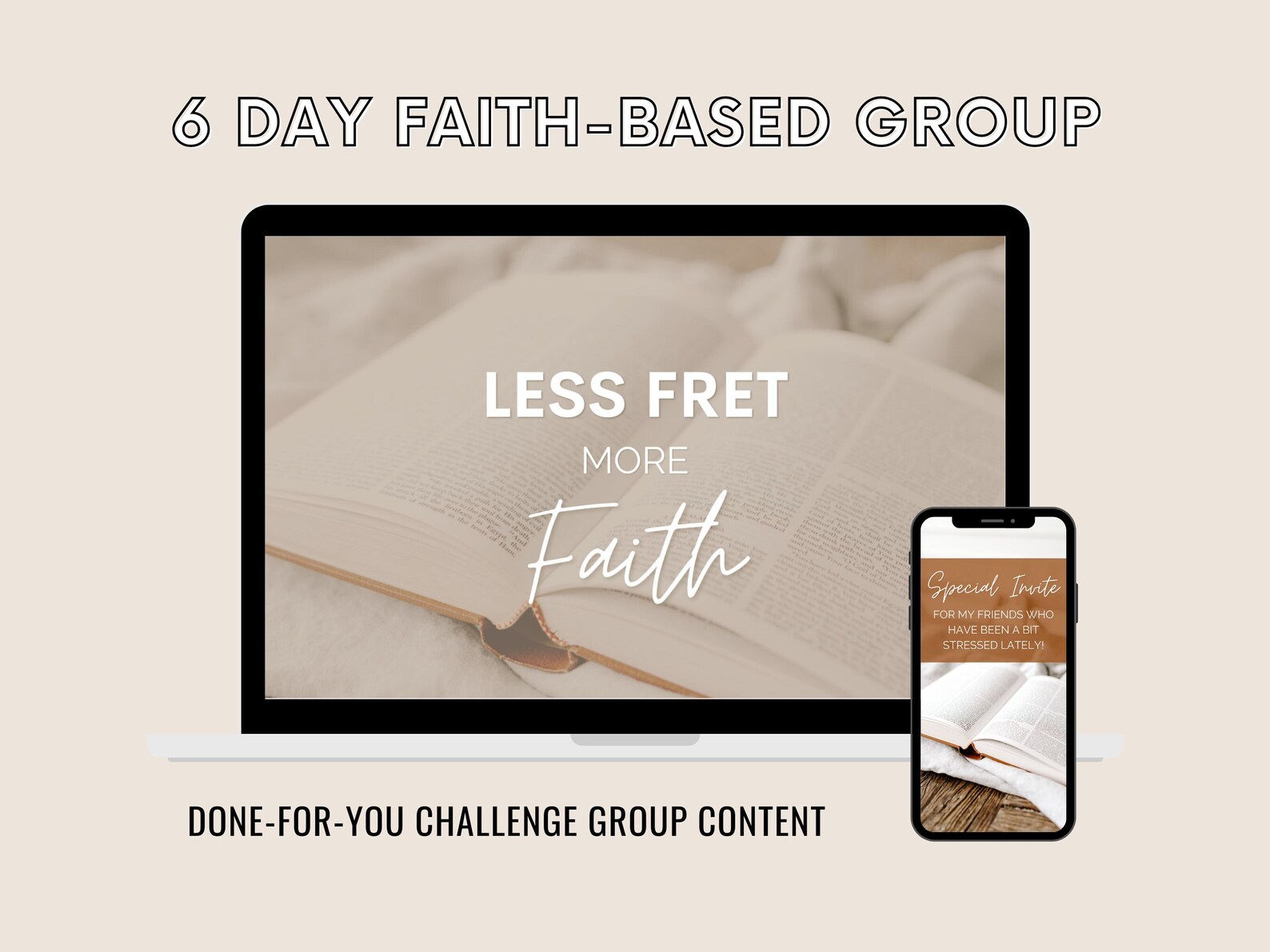 6 Day Less Fret More Faith Week, Challenge Group Guide, Faith & Fitness ...