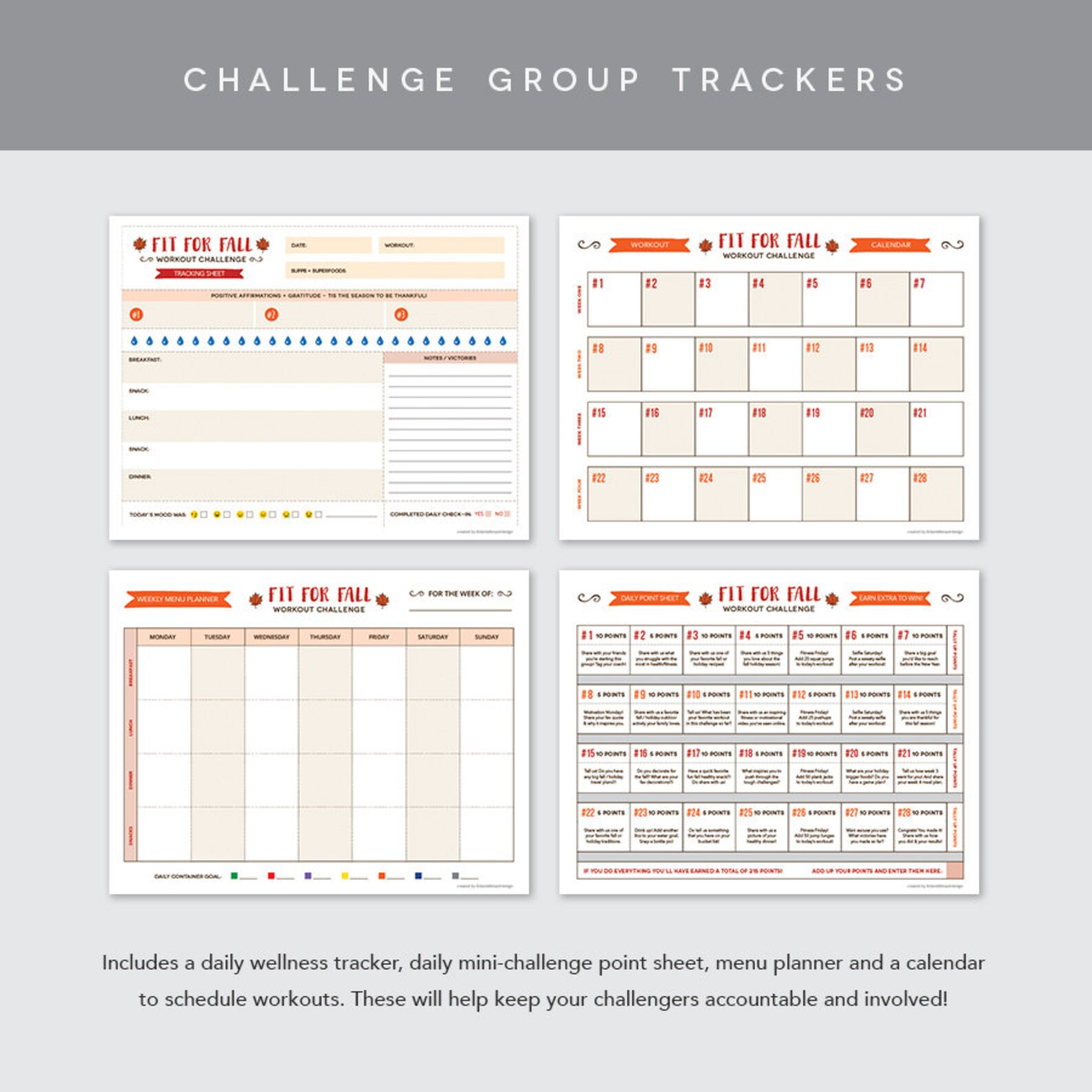 Coach Group Bundle : 28 Day Fit for Fall Fitness Challenge - Fall ...