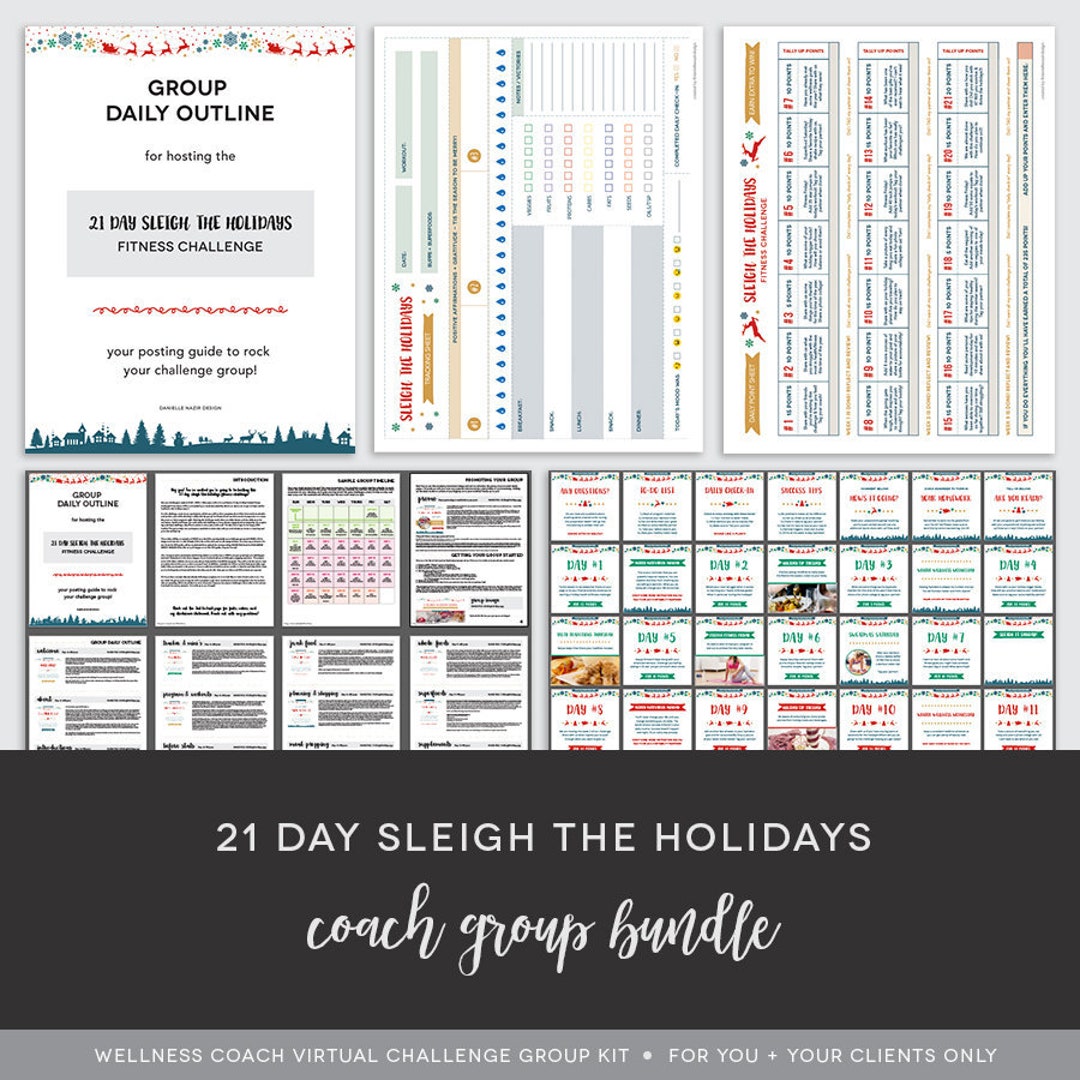 Coach Group Bundle : 21 Day Sleigh the Holidays - Challenge Group ...