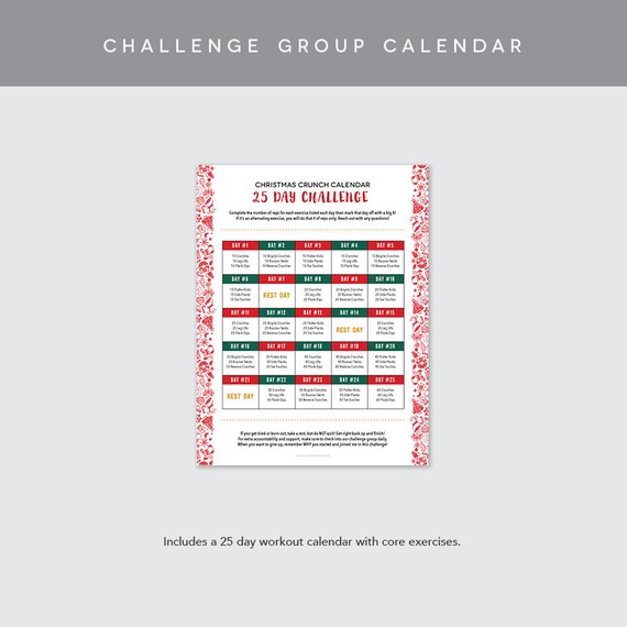 Crunch Challenge Calendar
