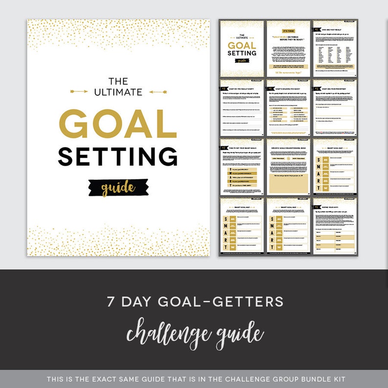 7 Day Goal-getters Guide Goal Getter Goal Setting Guide | Etsy