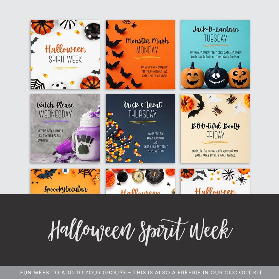 Coach Halloween Spirit Week - Spooky Spirit Week - Halloween Spirit ...