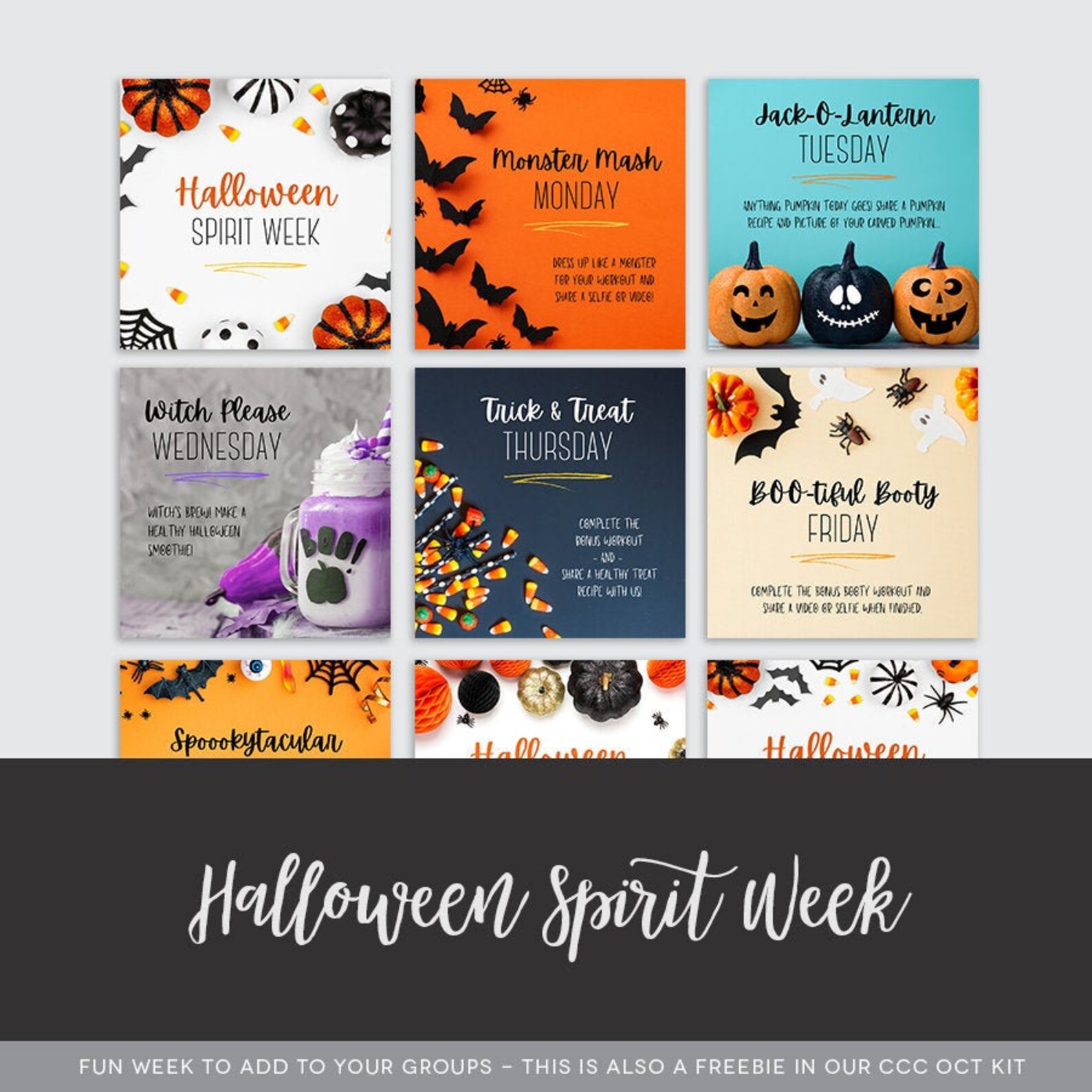 Coach Halloween Spirit Week - Spooky Spirit Week - Halloween Spirit ...