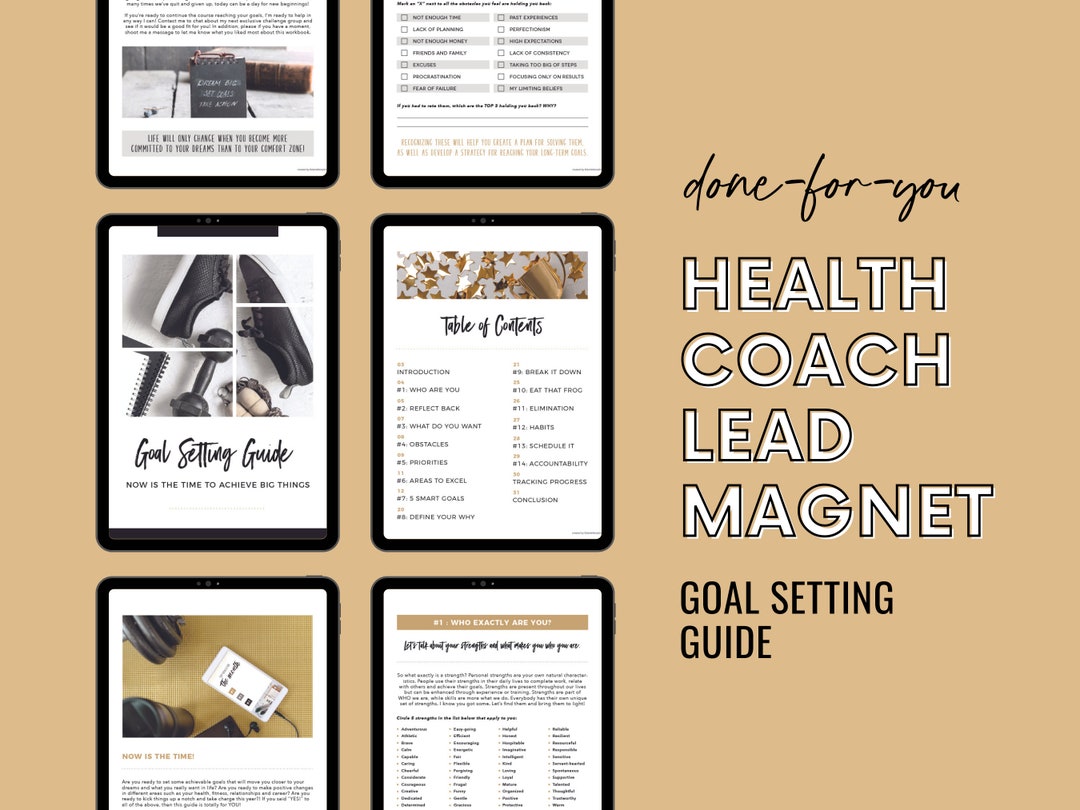 Goal Setting Guide, Goal Setting Workbook, Goal Getter Guide, Goals ...