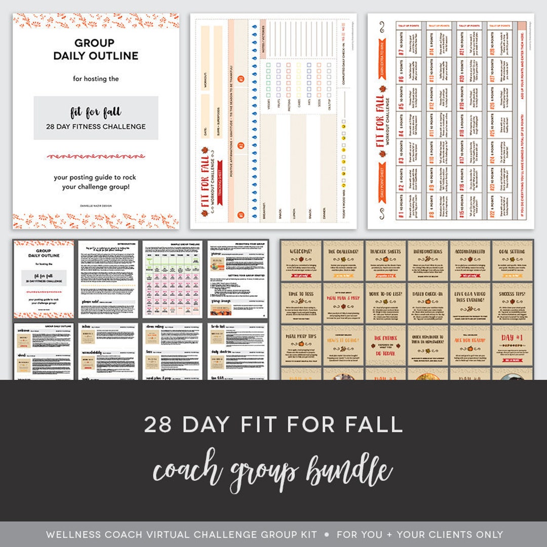 Coach Group Bundle : 28 Day Fit for Fall Fitness Challenge - Fall ...