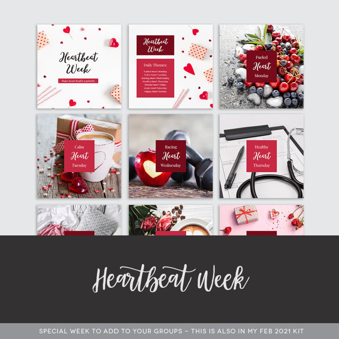 Heartbeat Week - Challenge Group Push Week - Spirit Week - Valentine's ...