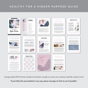 Healthy for a Higher Purpose Guide Faith-based Wellness | Etsy