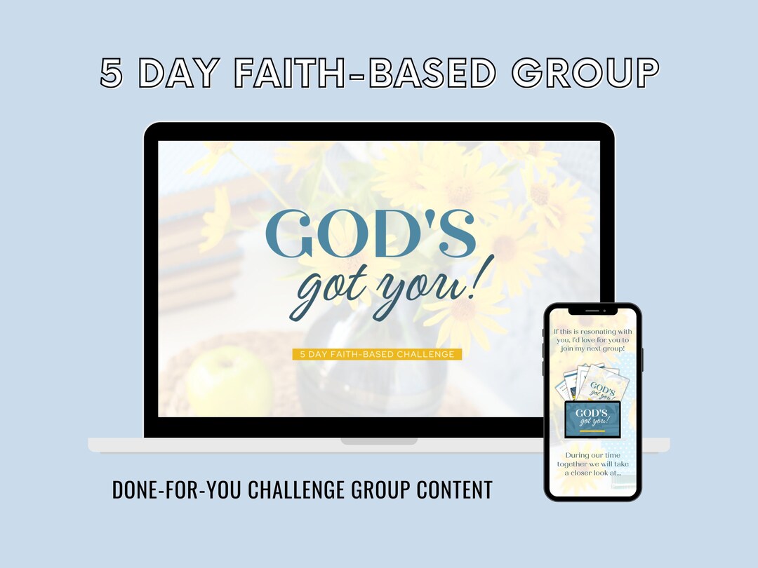 5 Day God's Got You Challenge Group, Christian Challenge Done for You ...