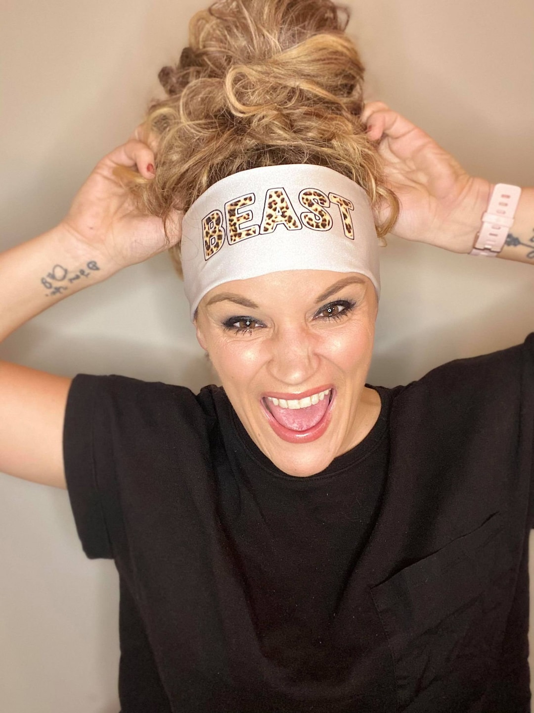 BEAST Headband - BEAST Sweatband - Fitness Headband - BEAST Leopard ...