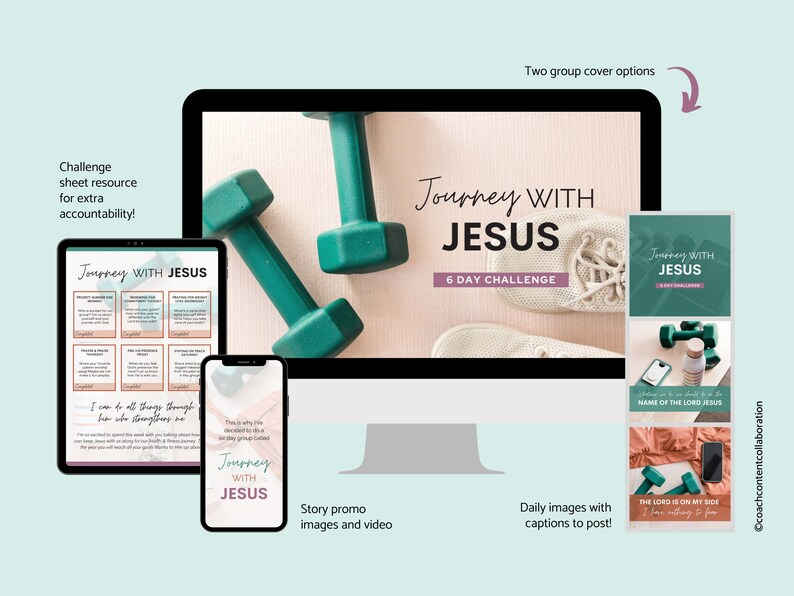 6 Day Journey With Jesus Week, Challenge Group Guide, Faith & Fitness ...