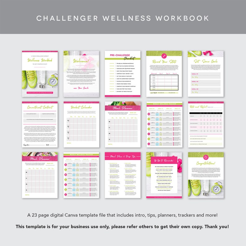 CANVA - Challenger Wellness Workbook - 4 Week New Challenger Workbook ...