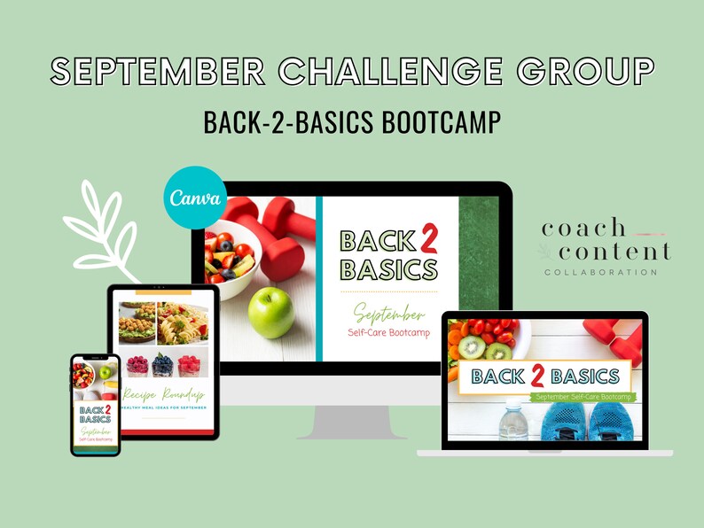 September 2020 Challenge Back-2-basics Self-care Bootcamp - Etsy