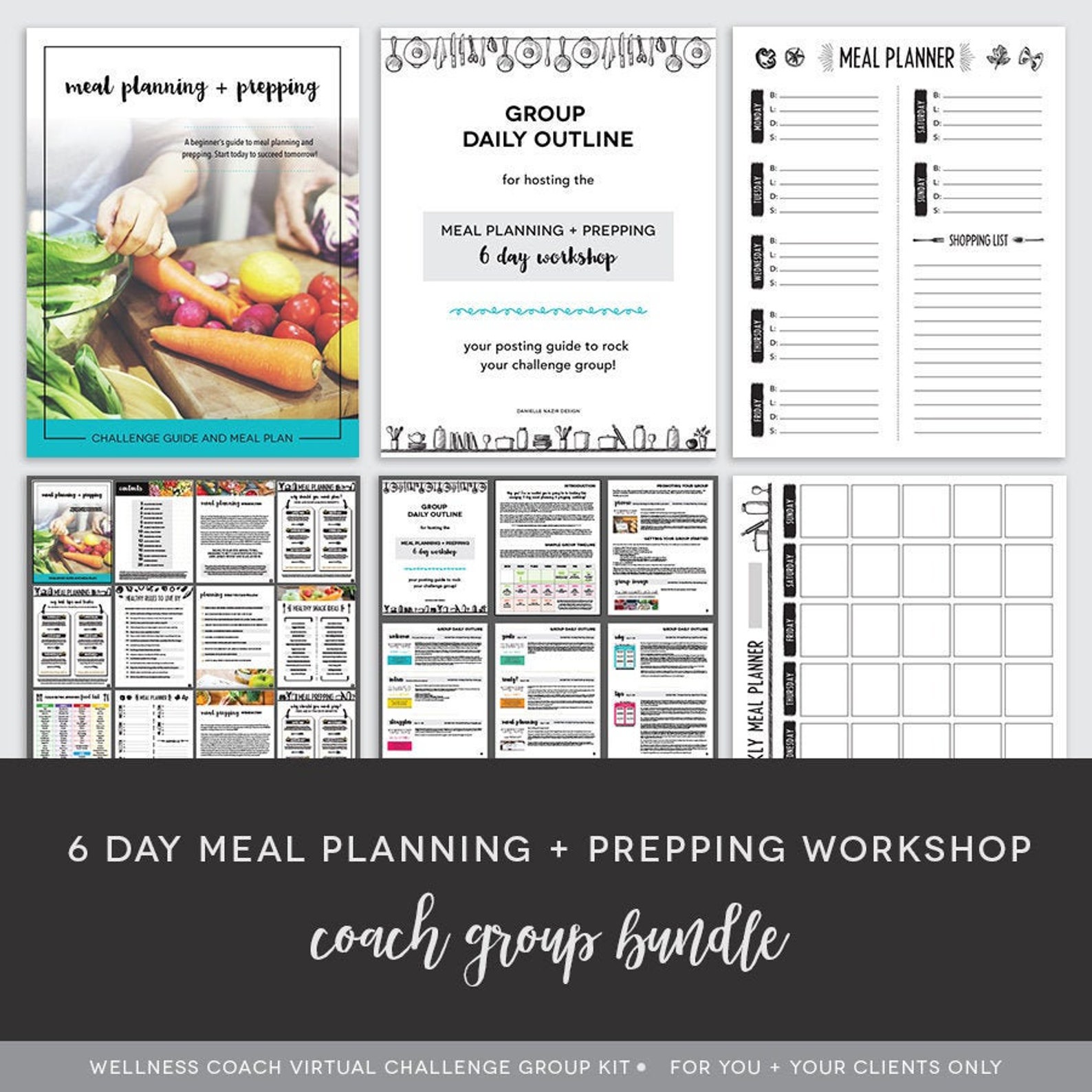 Coach Group Bundle : 6 Day Meal Planning & Prepping Workshop - Healthy ...