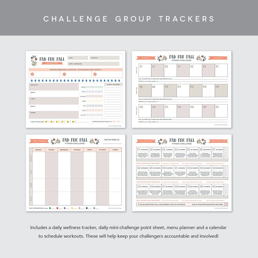 Coach Group Bundle : 21 Day Fab for Fall - Challenge Group - Fall ...